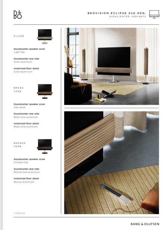 Bang & Olufsen Motorised Floor Stand Beovision Eclipse 2nd Set ...
