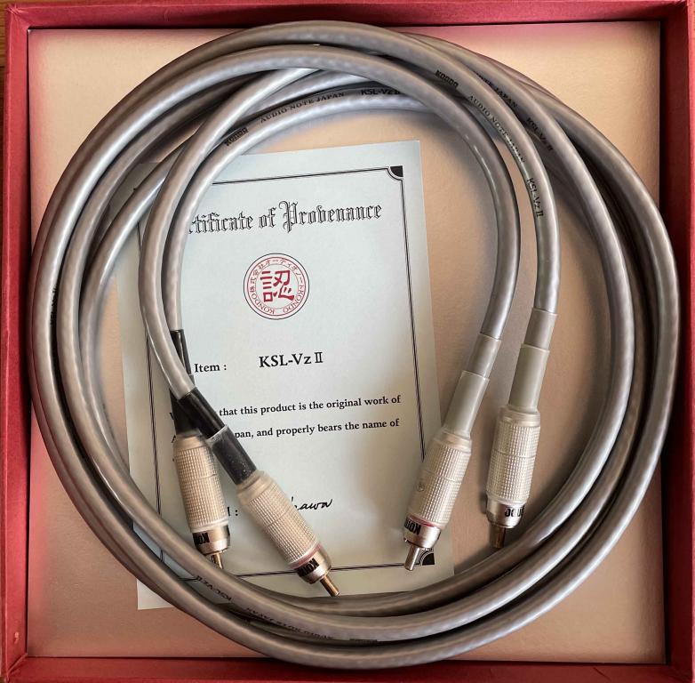 Kondo Kondo KSL-VZ II silver audio RCA interconnects 1.5 meters ...