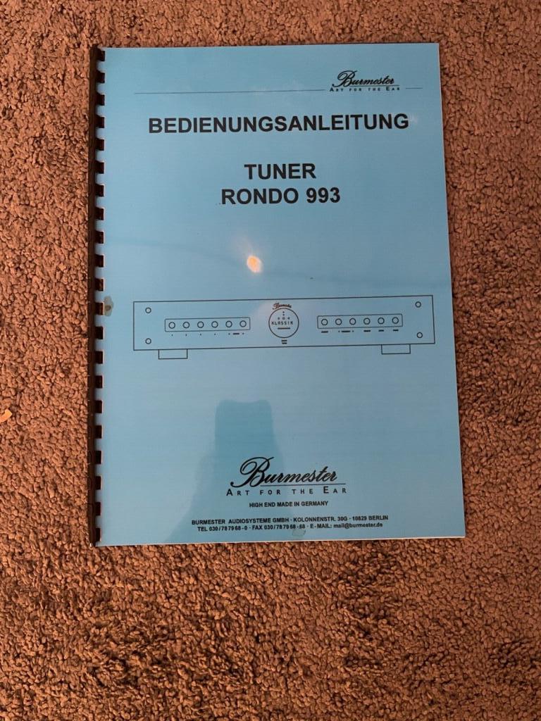 Burmester Burmester Rondo 993 High End FM Tuner Radio (572626073 ...
