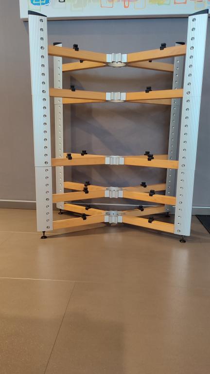 Finite Elemente Spider Rack 5 Ebenen silber/buche (6630517546 ...