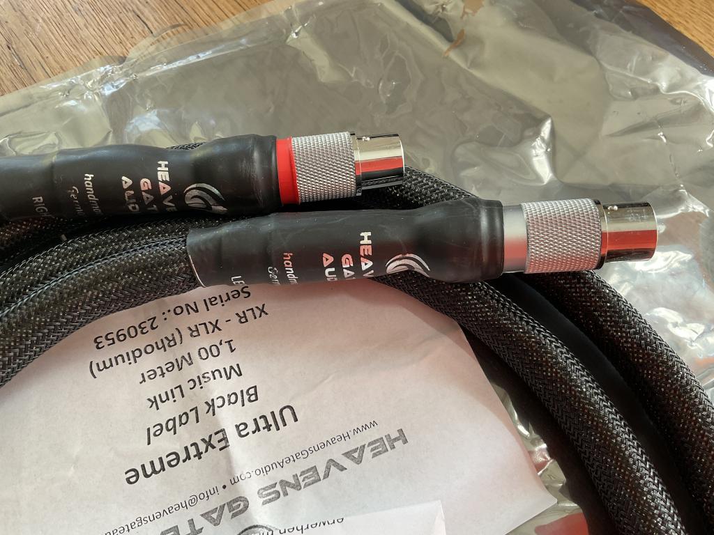 Heavens Gate Audio Ultra Extreme Black Label 1 Meter XLR Rhodium ...