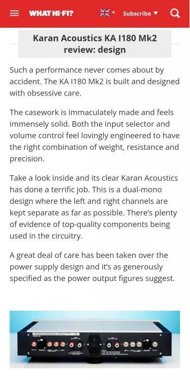 Karan Acoustics KA-I180 MK2 (7935609742) | Gebrauchtgerät | Transistor-Vollverstärker | Angebot ...
