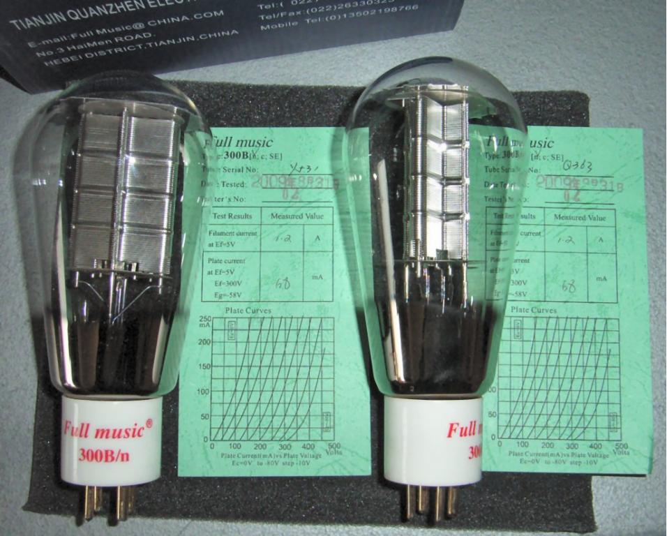 Sovtek tubes Quad ausgemessen 300B Röhren von Sovtek (professionel ...